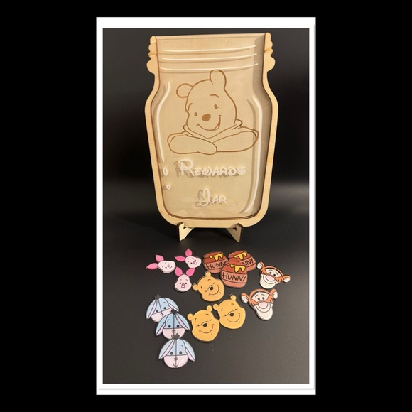 Toys | New Disney Winnie The Pooh Wooden Rewards Jar With Character ...